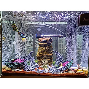 AWXZOM “Soul Valley” Aquarium Ornaments 2～5 Gallon Aquarium Decoration Model Kits, Include 7 pcs Resin Imitation Stone
