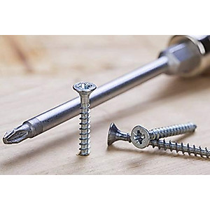 #10 x 3", (25 pcs), Stainless Flat Head Phillips Wood Screw, 18-8 (304) Stainless Steel Screws by Persberg P100-89