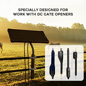 Renogy 10W 12V Waterproof Charger, 10 Watts Solar Panel + Tubular Mount Bracket + Installation Tool Kit for DC Powered, Automatic Gate Opener Systems