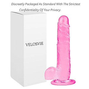 Dildo, Pink Dildo, Sexy Toys, Adult Toys, 8.5" Ultra Soft Lifelike Silicone Big Thick Dildo for Women with Strong Suction Cup G Spot Stimulator Adult Anal Toy Toys for Women or Beginer Sexual,Pink