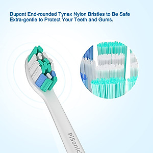 Pisonicleara Replacement Toothbrush Heads Compatible with Philips Sonicare(10 Pack), Brush Heads for Hx6920, 4100 2 Series, HX9023 Hx6240 Hx6610 Snap on Electric Tooth Brush Refill