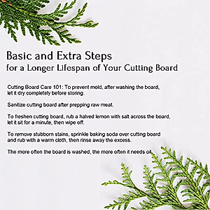 JNE Hinoki Cypress Wood Cutting Board, Chopping Board, Butcher Board, Serving Board, Solid Single Piece, No Joint, No Glue (17.3L x 9.5W x 1.2H inch)