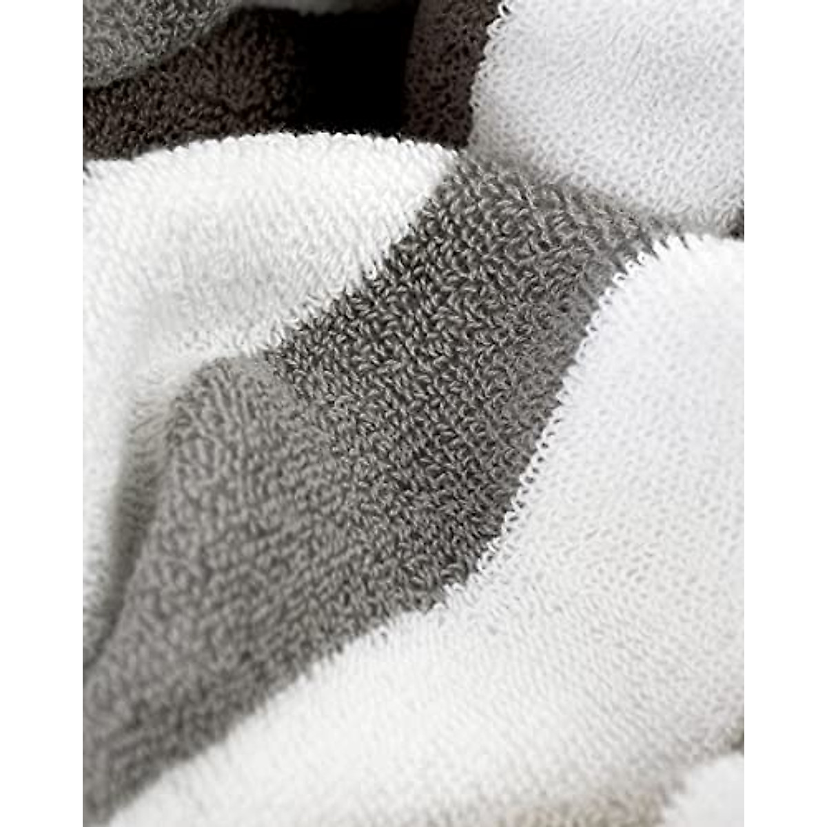 Jacquotha Quick Dry and Absorbent Hand Towels for Bathroom, Striped Hand Towel Set of 4 (Dark Grey & Light Grey 29” x 13”), Lightweight and Durable, 410 GSM