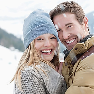 NPQQUAN Unisex Beanie Hats for Men Women Winter Knit Beanies Orange