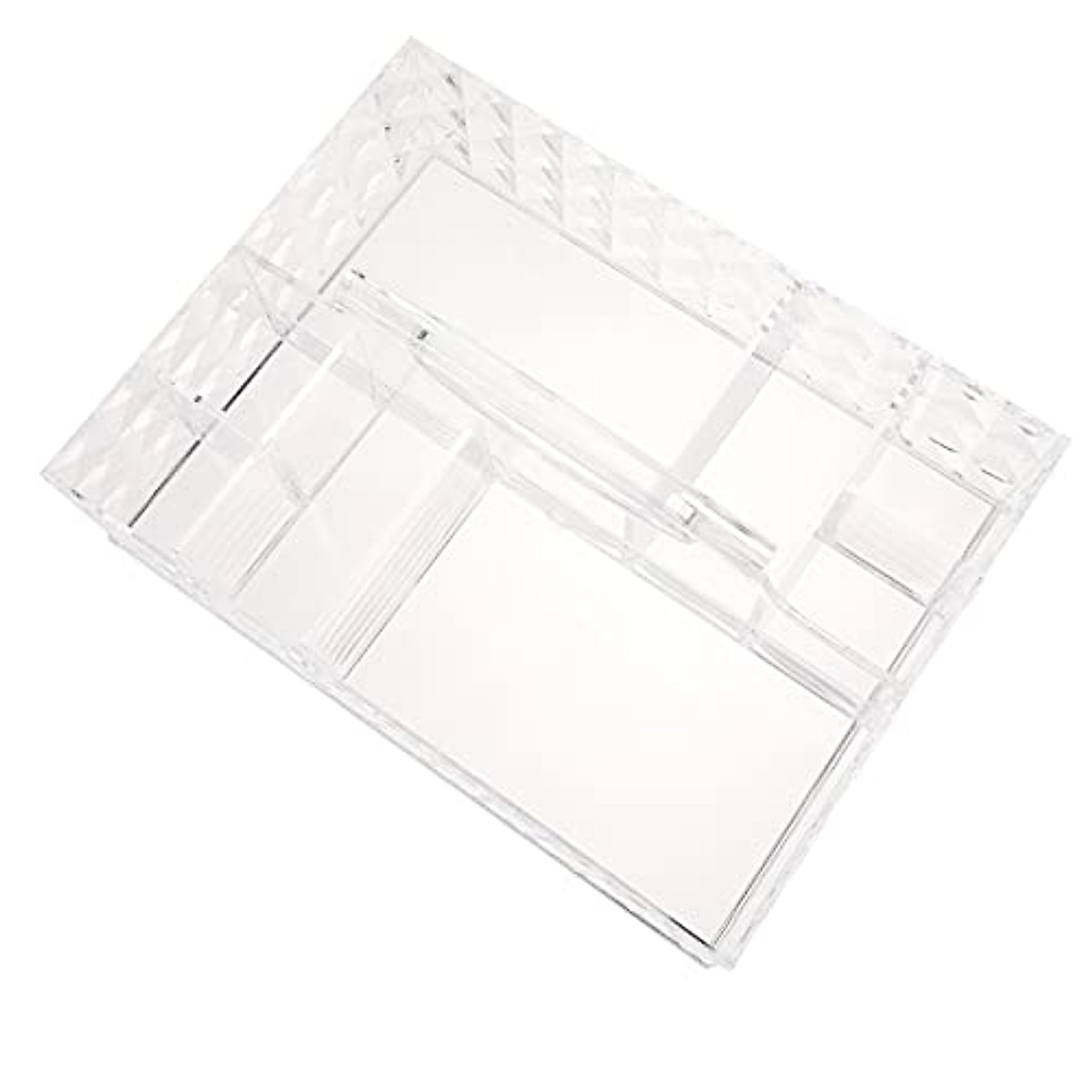 Lurrose Makeup Storage Organizer Caddy Divided Basket Bin with Handle Plastic Portable Cosmetic Caddy Tote Sundries Basket for Kitchen Bathroom and Cabinet Organizing