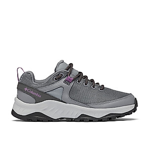Columbia Women's Trailstorm Ascend Waterproof, Titanium Grey Steel/Dark Lavender, 5.5
