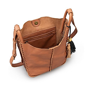The Sak Los Feliz Crossbody Bag in Leather, Large, Unlined Purse with Single Adjustable Shoulder Strap