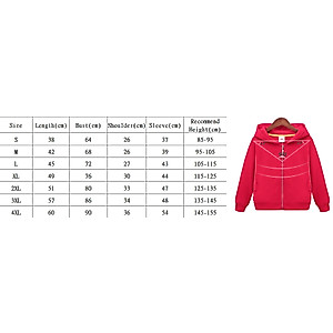 HAXICO Unisex Children Solid Zip-Up Hooded Sweatshirt Toddler Baby Boys Girls Classic Hoodie Cotton Tops Blouse Red, 3T