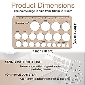 KOLEKY Nipple Ruler - Accurate and Soft Flange Sizing Measurement Tool for Breast Pump and Nipple Shield - Essential for New Moms and Breastfeeding - 6 Color Options(Brown)
