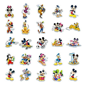50Pcs Hot Disney Mickey Stickers for Water Bottle Cup Laptop Guitar Car Motorcycle Bike Skateboard Luggage Box Vinyl Waterproof Graffiti Patches JHSL