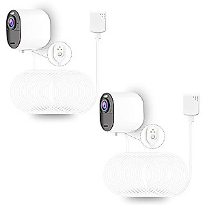 Taken 10ft/3m Arlo Ultra Cable, Weatherproof Outdoor/Indoor Magnetic Charging Cable and Power Adapter for Arlo Ultra, Ultra 2, Arlo Pro 3, Pro 4 (NOT for Arlo Essential Spotlight) - 2 Pack, White