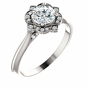 SISGEM 10K 14K 18K Solid Gold Engagement Rings for Women,Set 1.125/2.125 carat(cttw) Round Cut Moissanite Rings Wedding Engagement Anniversary Promise Bridal Bands with Engraved Name (18K-Gold)