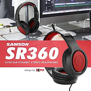 Zoom PodTrak ZP4 Podcast Recorder Audio Interface has 4 Mic Inputs, 4 Headphone Outputs plus a Basic Accessories Bundle Including a Samson SR360 Headphones a Memory Card and more