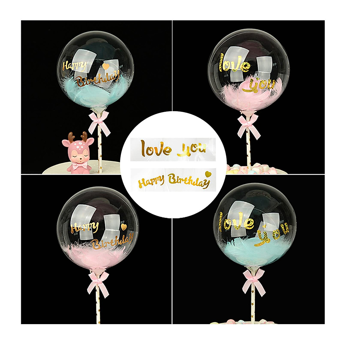 Personalised (1pc 18"/24"/36" bubble balloon+1pc custom sticker) customized balloon personalized print balloon letters text own logo printing advertising custom Party balloons (36inch buble balloon)