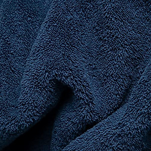 Nebia Hand Towel for Bathrooms, Showers, and Bath Tubs, Made from Recycled Materials, Soft and Absorbent, Machine-Washable, Quick Dry, 15” x 30”, Navy