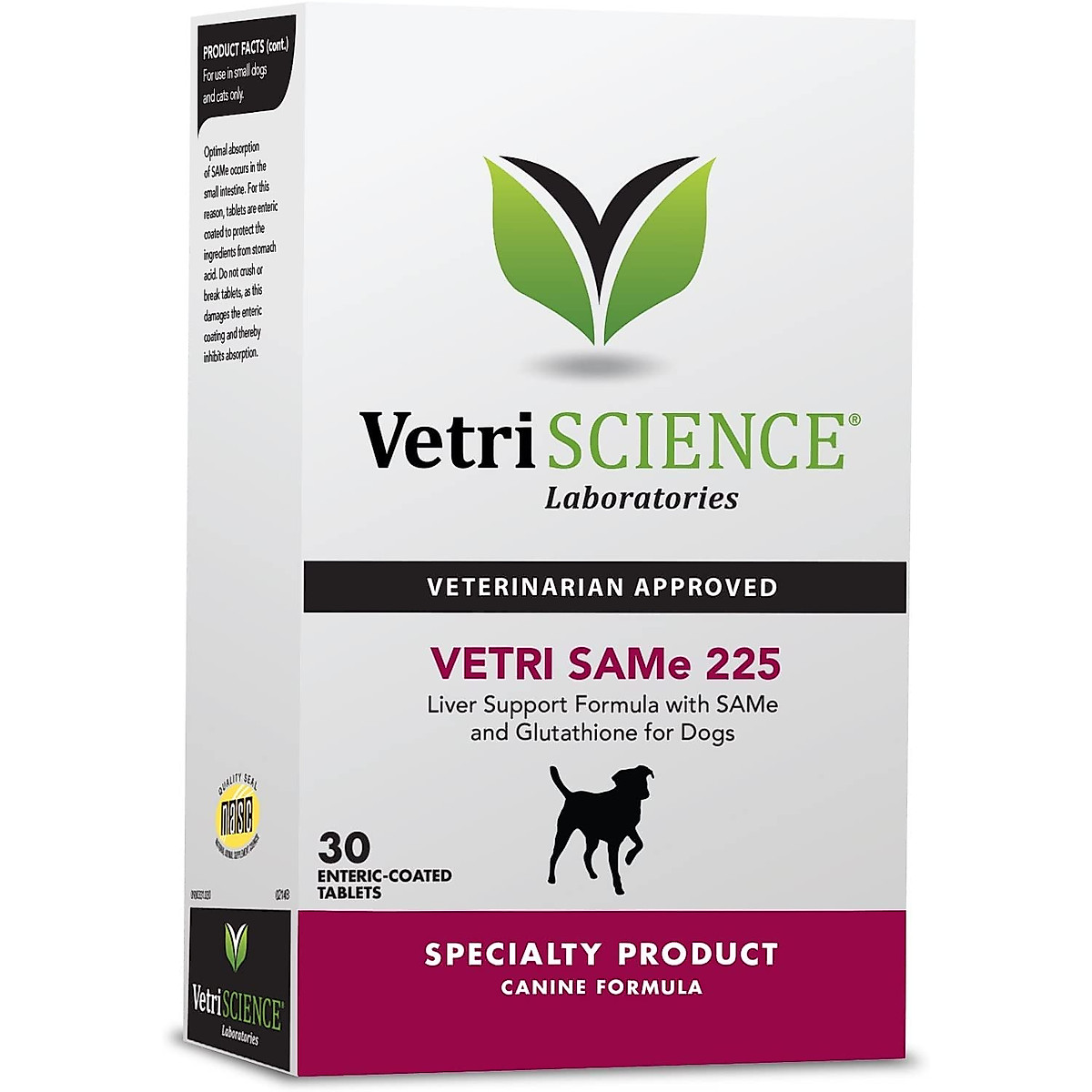 VetriScience Vetri-Same Advanced Liver Support Supplement for Dogs with Glutathione, 225mg Tablets
