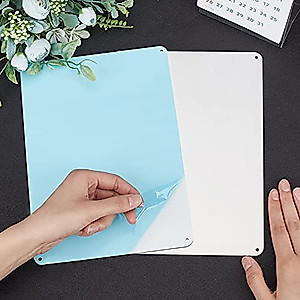 GLOBLELAND 2 Pack Blank Aluminium Signs 7x10 inch Sign Blanks Metal for Happy Birthday,Garage Sale Signs, Rent, Guidepost Decorations