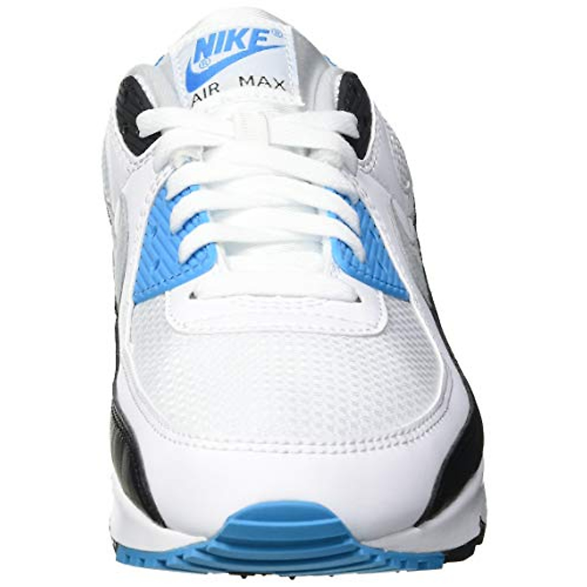 Nike Men's race running shoes, White Black Grey Fog Laser Blue, 9