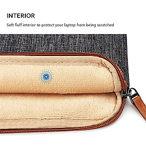 DOMISO 14 Inch Waterproof Laptop Bag Canvas with USB Charging Port Headphone Hole for 14" Laptops/Apple/Acer Chromebook 14 / HP Pavilion 14 Stream 14 / Lenovo/Dell/MSI, Dark Grey