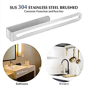 TiStm Towel Racks Towel Rail for Bathroom,Punch-Free Hand Towel Holder,Bath Towel Storage Bar,Kitchen Towel Rail,Bathroom Hardware/Color/D Needed-Color-a(C)
