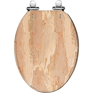 Elongated Toilet Seat texture Natural breccia marble tiles for ceramic wall tiles floor Resin Toilet Seat Quietly Slow Close with Quick-Release Hinges Toilet Seat with Cover Easy to Clean Install