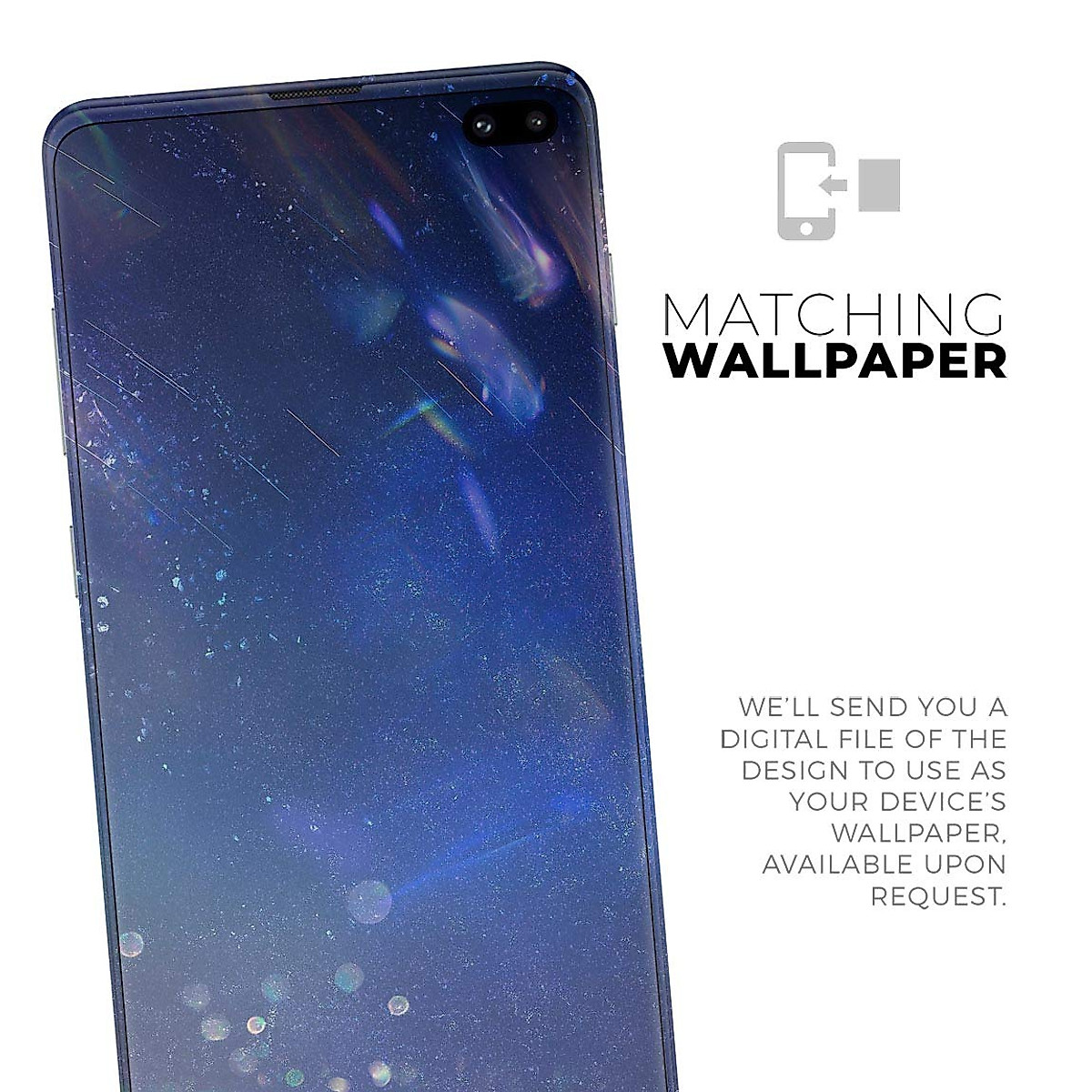 DesignSkinz Deep Blue Unfocused Scratches Protective Vinyl Decal Wrap Skin Cover Compatible with The Samsung Galaxy S20 (Screen Trim & Back Glass Skin)