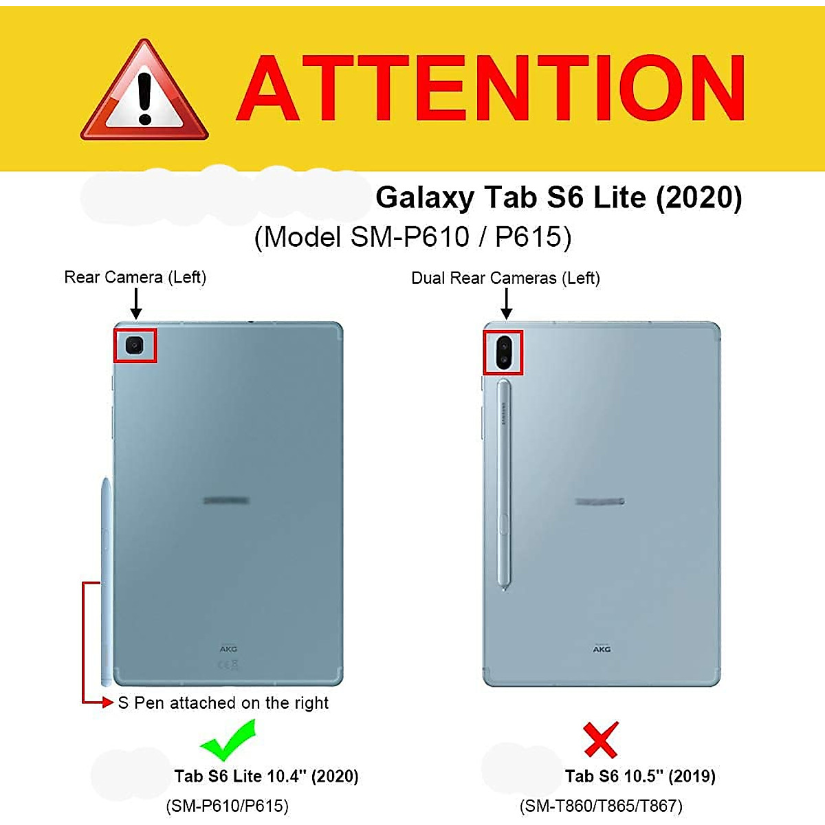 S6 Lite Stylus Pen Replacement S Pen for Samsung Galaxy Tab S6 Lite (EJ-PP610BPEGUJ) Stylus Pen+Tips/Nibs (Rose)