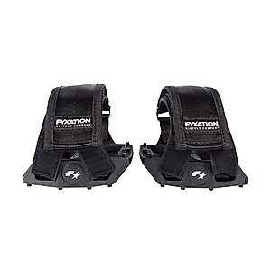 Fyxation Gates Pedal Strap Kit with Black Pedal and Black Straps, Standard