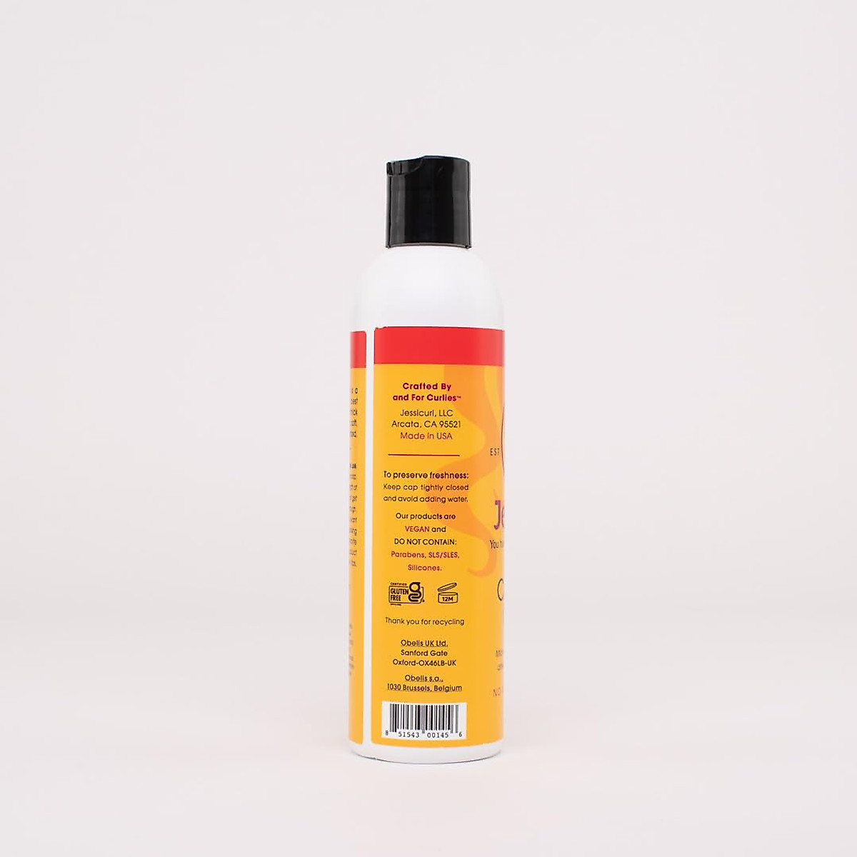 Jessicurl, Hair Cleansing Cream, No Fragrance Added, 8 Fl oz. Moisturizing Shampoo for Curly Hair, Sulfate Free Shampoo for Dry Hair