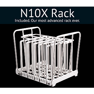 LIPAVI Sous Vide System Model NXC10-UNIR - with C10 Container, N10X Rack and an Universal lid - fits virtually any sous vide machine up to 2.755 inches (70mm) in diameter