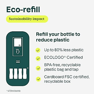 ATTITUDE Body Wash, EWG Verified Shower Gel, Dermatologically Tested, Plant and Mineral-Based, Vegan Personal Care Products, Orange Leaves, Bulk Refill, 67.6 Fl Oz