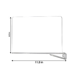 A & R 8 Pack Acrylic Shelf Dividers for Closet - Clear Shelf Organizer for Clothes - Adjustable Storage Separators in Bedroom and Office - Suitable for Wooden or Vertical Shelves