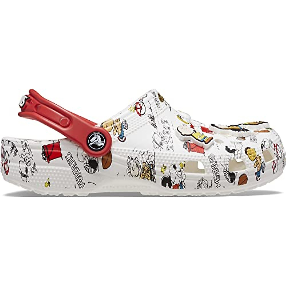 Crocs Unisex Classic Peanuts Snoopy Clogs, White/Multi, Numeric_9 US Men