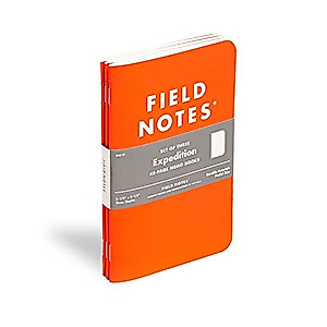Field Notes: Expedition 3-Pack Waterproof Notebook with Dot-Graph Paper - 3.5" x 5.5"