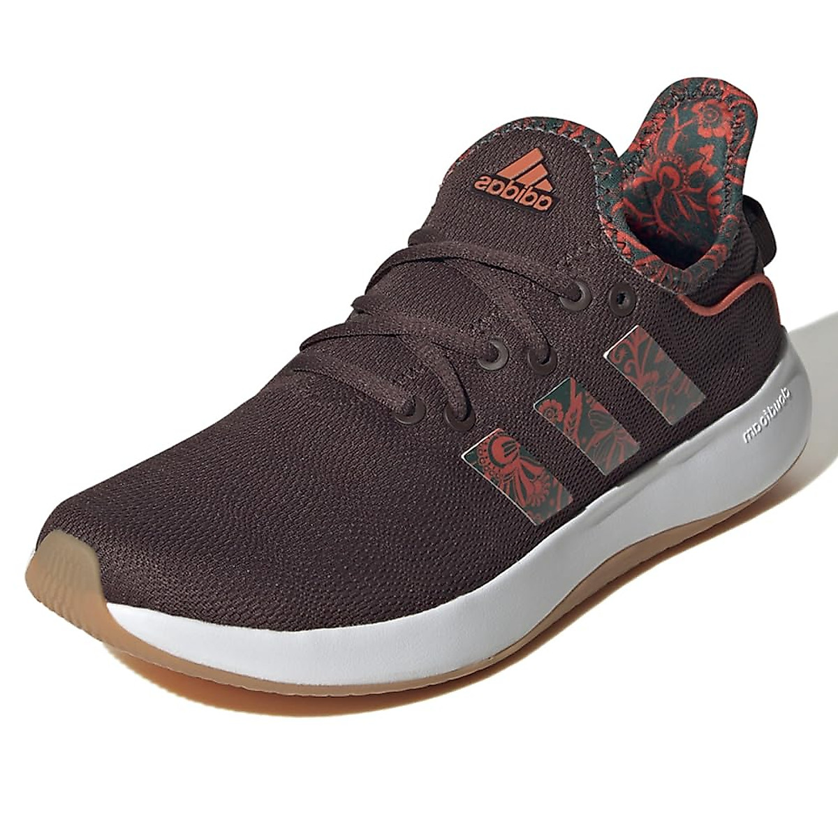 adidas Women's Cloudfoam Pure Sportswear Sneakers, Shadow Brown/Shadow Brown/Gum, 9