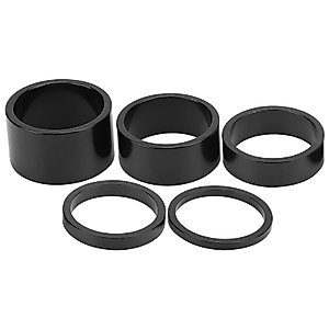 Pilipane 5Pcs Bikes Front Fork Washer, Bikes Headset Spacer, Mountain Bikes Aluminum Headset Spacer, Bikes Headset Spacer Bikes Handlebar Stem