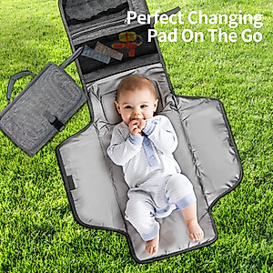 Baby Changing Pad, Portable Diaper Changing Pads, Boy Girl Travel Camping Newborn Essential Waterproof Changing Table Mat, Baby Shower/Registry Gifts for Mom