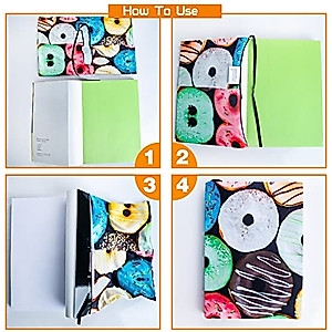 6 Pack Stretchable Book Covers, Jumbo Book Sleeves for Hardcover Books Textbooks up to 9 x 11 Inches, Reusable, Washable and Protective Textbook Covers for School Kids Boys Girls