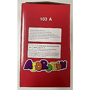 Mini Accordion 10 keys Button Kids Accordian,Musical Instrument,Accordions for Beginners (Red)