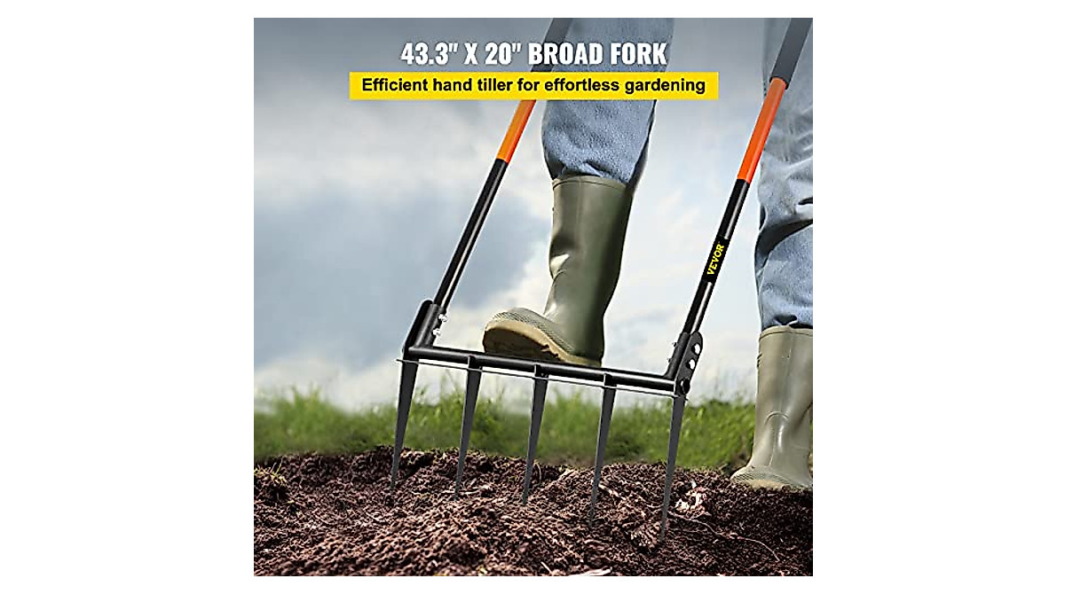 VEVOR Broad Fork Tool for Easy Aerating & Cultivating