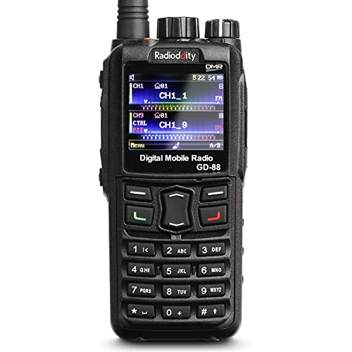 Radioddity GD-88 DMR & Analog 7W Handheld Radio, VHF UHF Dual Band Ham Two Way Radio, with GPS/APRS, Cross-Band Repeater, SFR, 300K Contacts