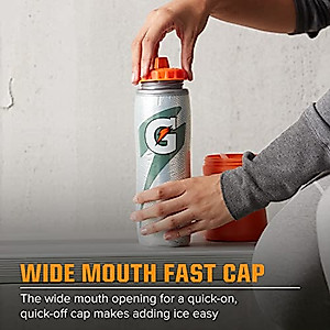 Gatorade Insulated Squeeze Bottle, Silver, 30oz