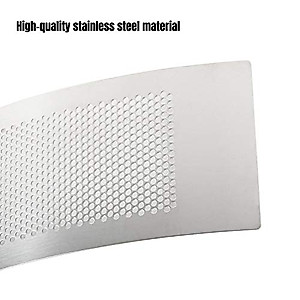 VANKEY Stainless Steel Metal Punched Mesh Panel Fits for Medium&Large Big Green Egg Draft Door Egg Bottom Vent Replacement Punched Metal Panel Big Green Egg Accessories