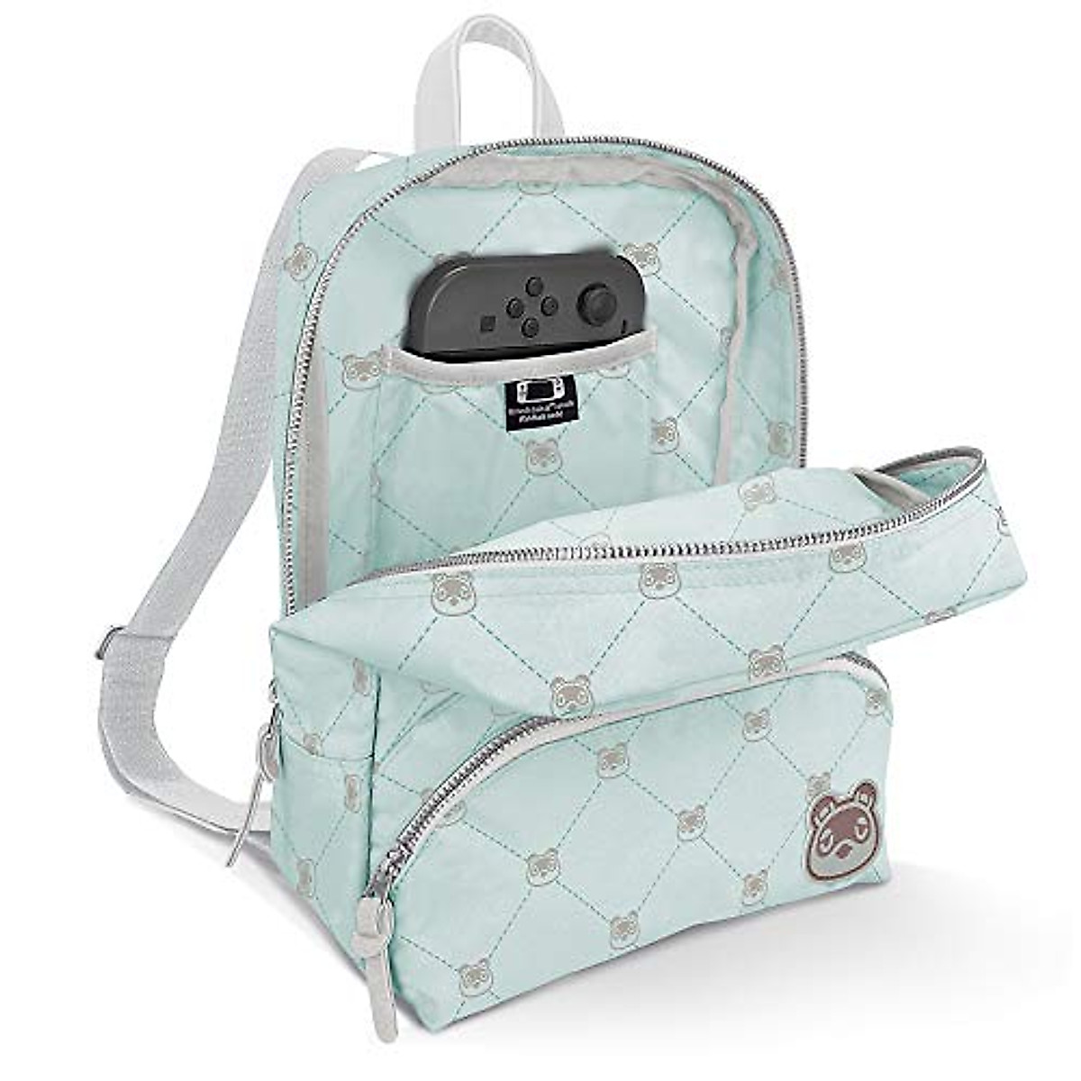 Controller Gear Animal Crossing - Small Backpack Mini Bookbag Travel Bag for Console & Accessories - Tom Nook Quilted