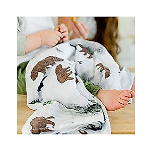 SARANONI Swaddle Blanket Luxury Decorative Baby Muslin Swaddle (Yosemite, 47" x 47")