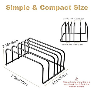 Fikoksol Cutting Board Organizer, [2-Pack] Cutting Board Holder Rack Baking Cookie Pan Sheets Cooling Small Racks Storage Stand for Kitchen Cabinet Countertop Bakeware Organizer 7.08 x 5.51 x 3.15 in