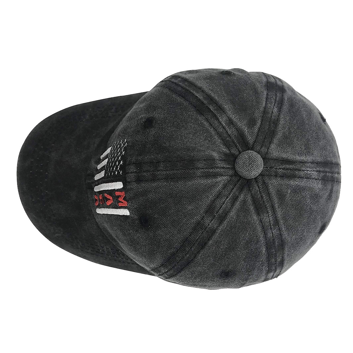 Unisex Make America MAGA Great Again Vintage Adjustable Baseball Cap Denim Dad Hat (One Size, Embroidered Black)