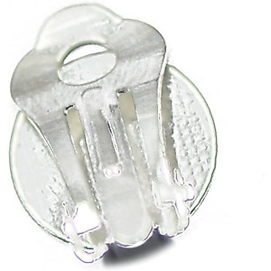 12pcs Clip On Earring Findings with Pad for Gluing 12mm Silver Brass Cost-Effective and Practical and Attractive