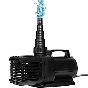 Homewell 3000 Gallons per Hour Electric Water Pump with 2 Nozzles Ultra Quiet Submersible Pump for Fountains, Waterfalls, Water Circulation, Koi Ponds Pump, Water Gardens (3000 GPH)