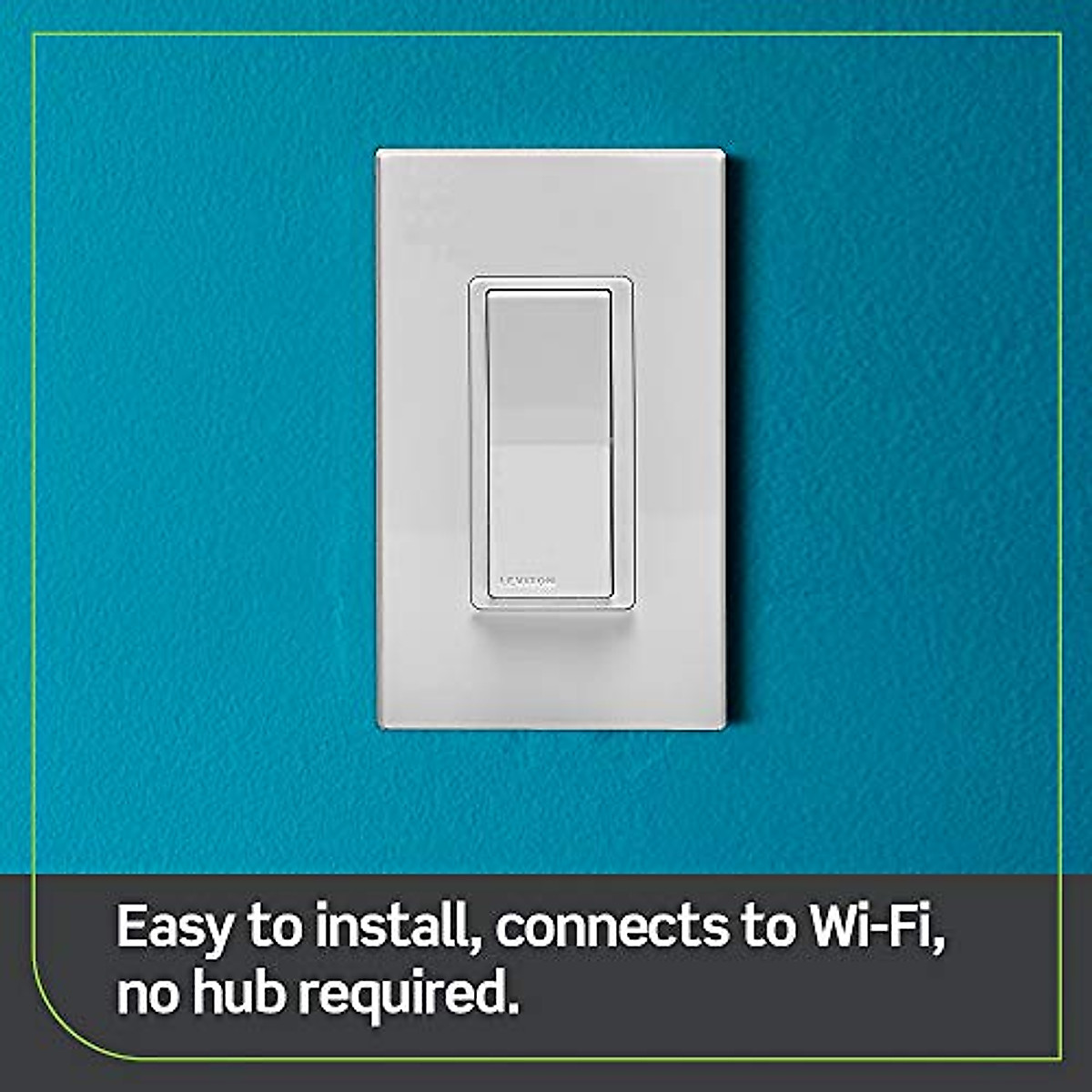 Leviton Decora Smart Switch, Wi-Fi 2nd Gen, Neutral Wire Required, Works with Matter, My Leviton, Alexa, Google Assistant, Apple Home/Siri & Wired or Wire-Free 3-Way, D215S-2RW, White